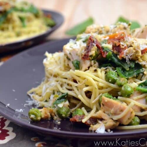 Turkey Pesto Pasta - Katie's Cucina
