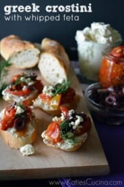 Greek Crostini with Whipped Feta