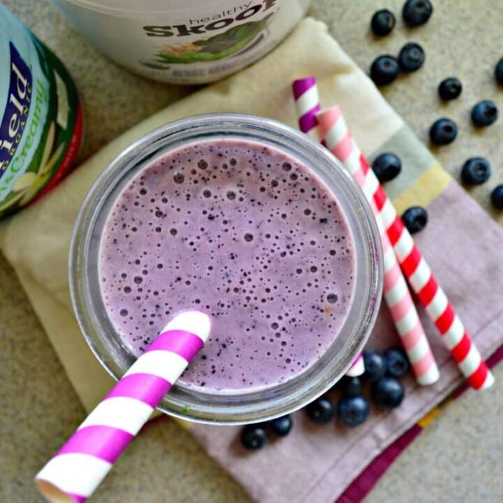 Banana Blueberry Protein Smoothie - Katie's Cucina