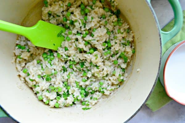 Baked Risotto with Green Peas - Katie's Cucina