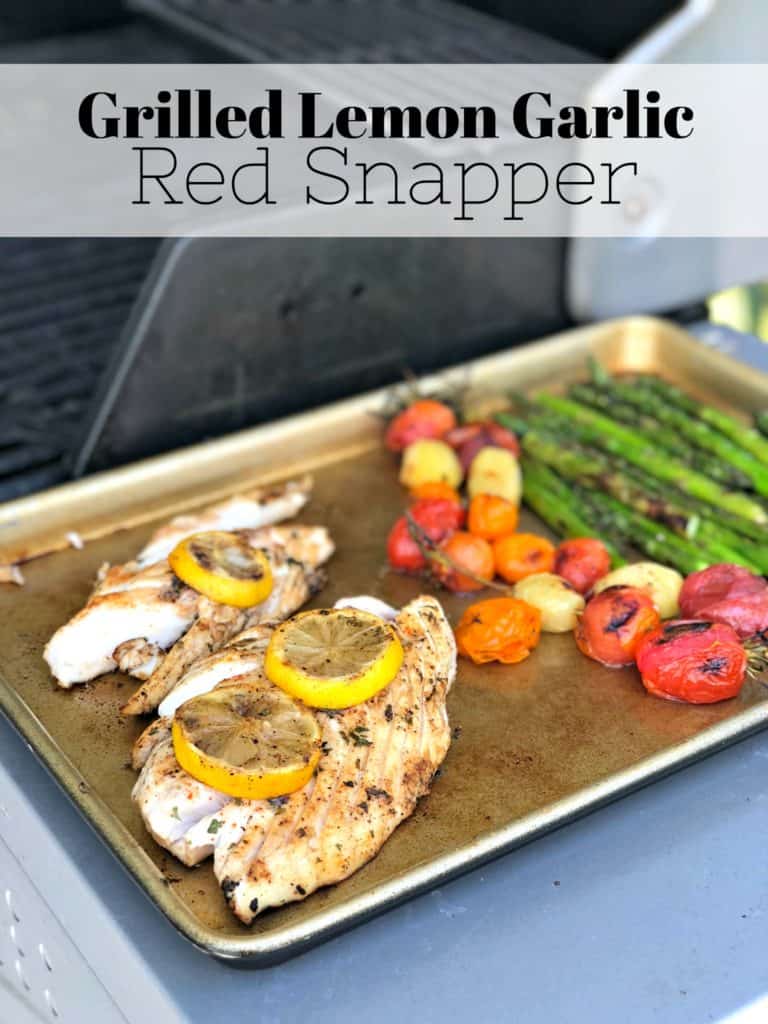 Grilled Lemon Garlic Red Snapper - Katie's Cucina