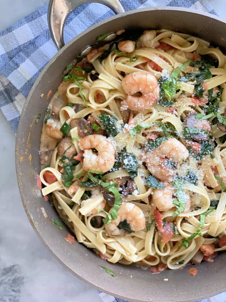 Lemon Garlic Shrimp Pasta - Katie's Cucina