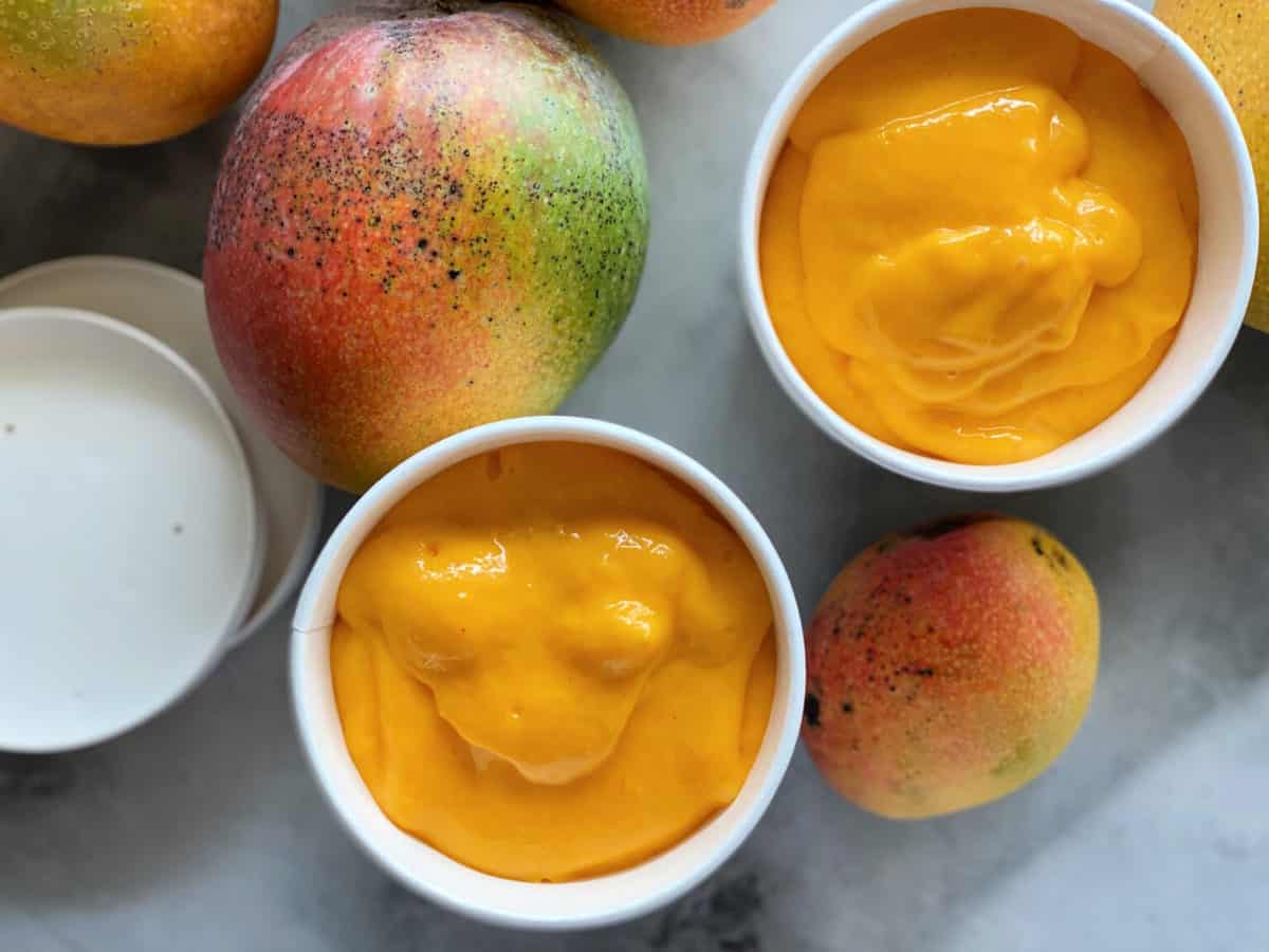 Mango Frozen Yogurt - Katie's Cucina