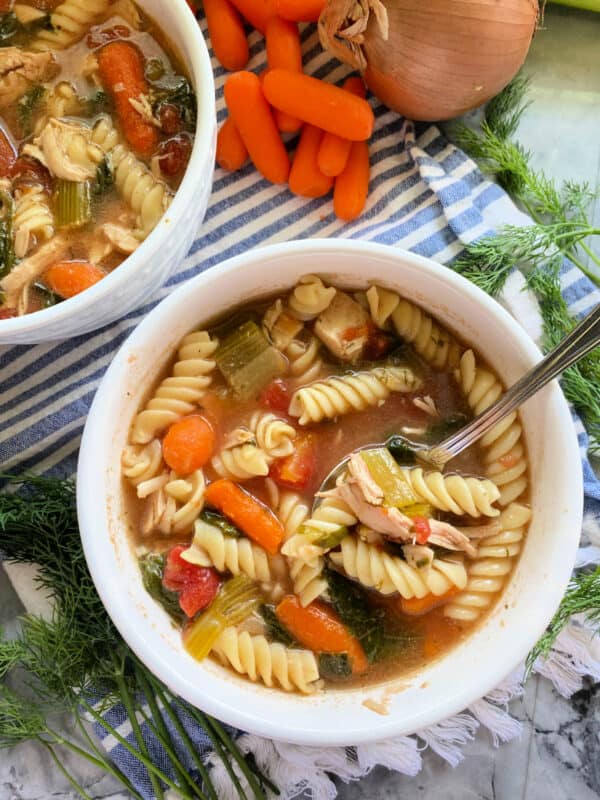 Rotisserie Chicken Noodle Soup - Katie's Cucina