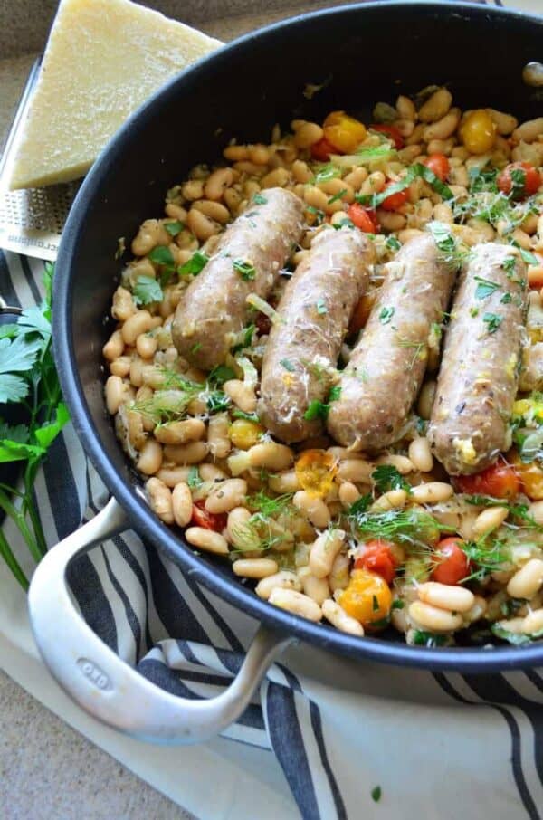 White Beans and Sausage - Katie's Cucina